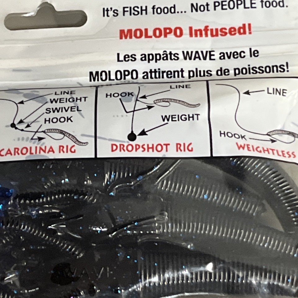 wave worm baby tiki CRAWDUDE 4.5 " series. BLACK BLUE BLUE PINCHERS | eBay