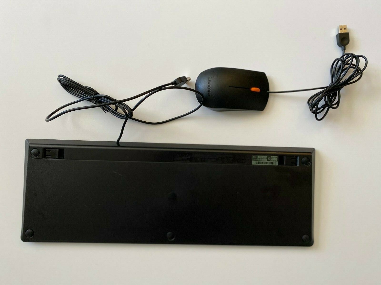Lenovo wired USB Keyboard black & Optical Sensor Mouse EKB-536A Combo ...