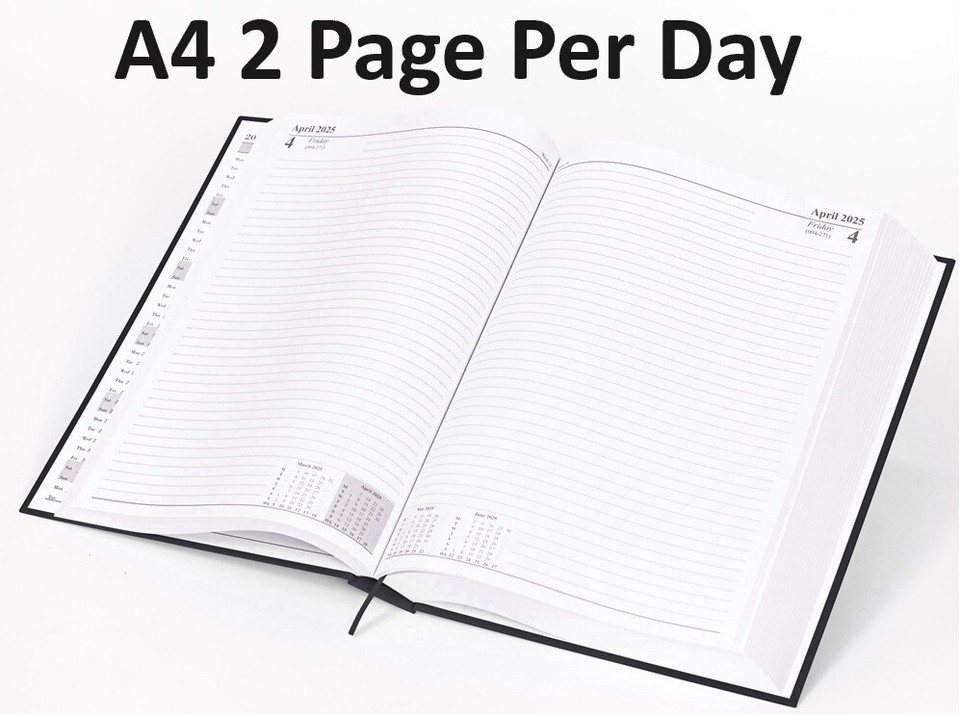 2025 A4 A5 A6 Day to Page or Week To View Diary Full Year Planner Desk ...