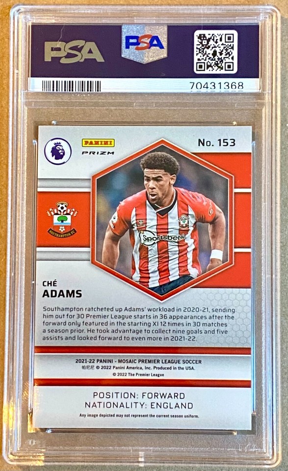 2021-22 Mosaic Premier League CHE ADAMS Genesis PSA 10 Gem Mint ...