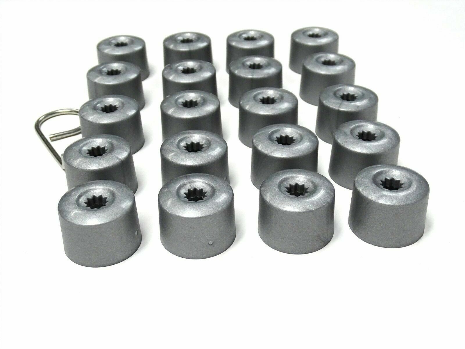 WHEEL NUT COVERS FOR VW POLO GOLF PASSAT CADDY LOCKING BOLT CAPS GLOSSY ...