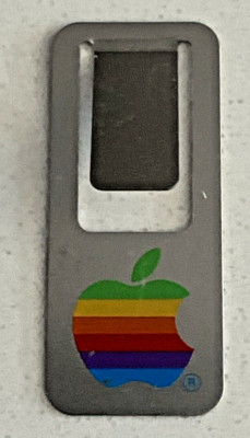 Original Vintage Apple Computer Rainbow Logo Aluminum Clip On 1" | eBay