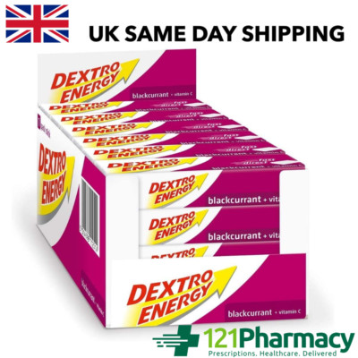 Dextro Energy DEXTROSE GLUCOSE FAST ACTING chewable Blackcurrant Tabs ...