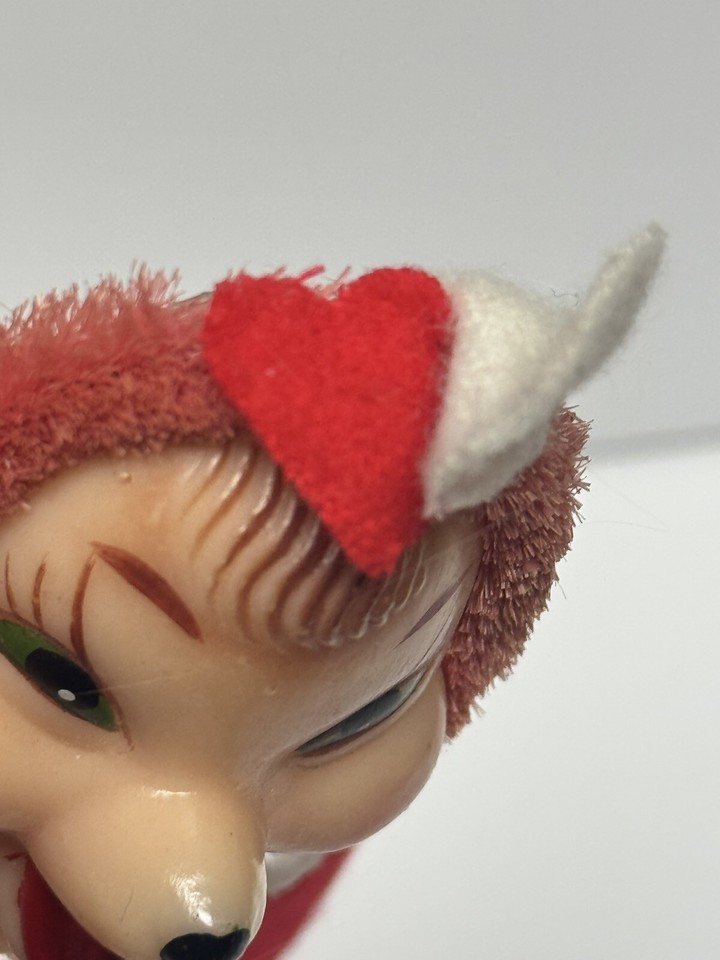 Vtg Valentine’s Day Fox Wolf Face Decoration Rushton Style | eBay