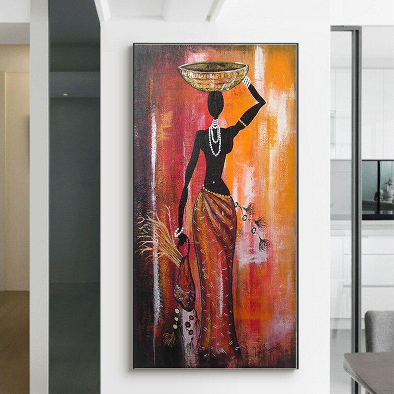 African Abstract Paintings On Canvas Two African Women 5 Poster Von