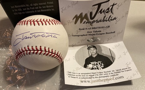Jose Tabata Signed Autographed OMLB Baseball Just Minors COA Pittsburgh ...