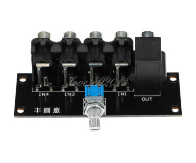 1PCS Audio Signal Switch Input RCA 4 Ways Audio source Signal Relay ...