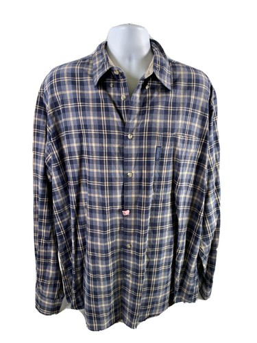 Columbia Men's Blue Plaid Long Sleeve Causal Button Up Shirt - XXL | eBay