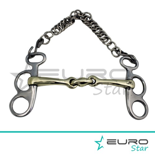 EQUESTRIAN BUTTERFLY PELHAM DOUBLE JOINTED LOZENGE GERMAN SILVER HORSE ...