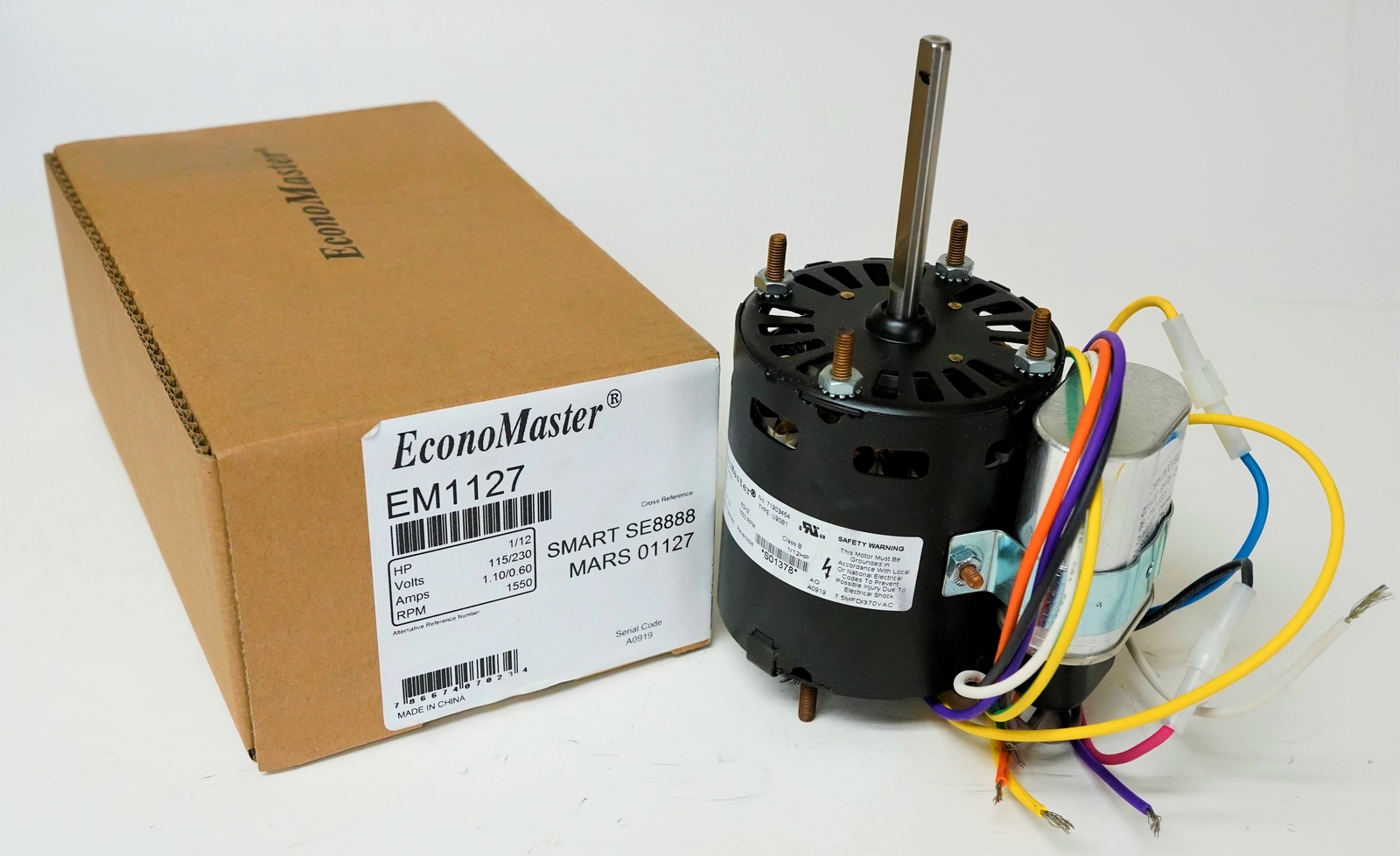 Refrigeration Motor for Bohn 25309101 Fasco D1127 Evaporator Fan ...