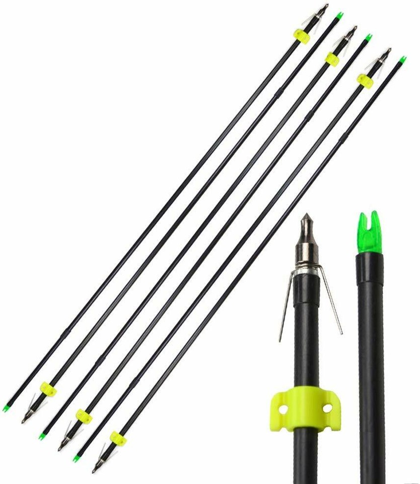 Archery Fishing Fiberglass Arrows Bowfishing Arrows Safety Slide ...