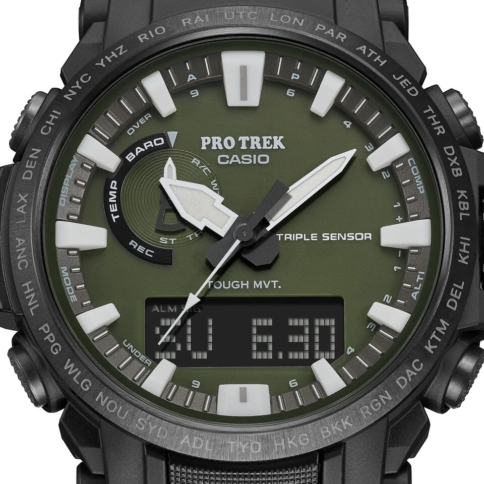 CASIO Watch PROTREK Climber Line Radio Solar PRW-61Y-3JF Men's Green in ...