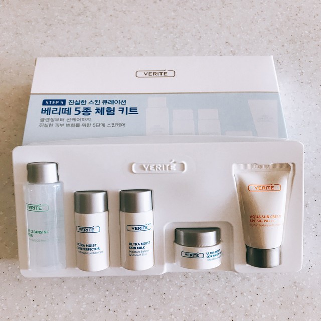 Verite 5pcs Trial Travel Sample Kit Set Cleansing Water Skin Emulsion ...