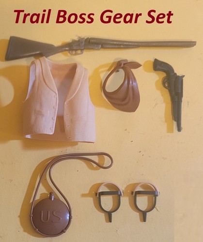 9 piece Trail Boss toy Shotgun Pistol Spurs CXR Accessories Lot Johnny ...