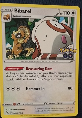 Pokemon GO Bibarel 60/78 Stage 1 | eBay