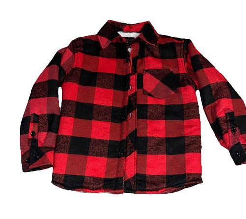 NOMAD Buffalo Check Red/Black Sherpa Lined Shacket/Jacket Sz 4T Super ...