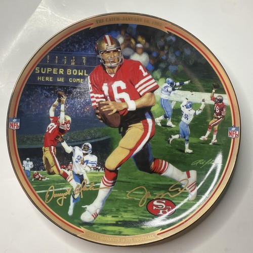 San Francisco 49er Joe Montana Bradford Exchange Plate Super Bowl The ...