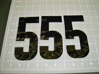 NUMBER 5 STICKERS 6" BLACK VINYL 3 QUANTITY COMPETITION SCORING FREE ...