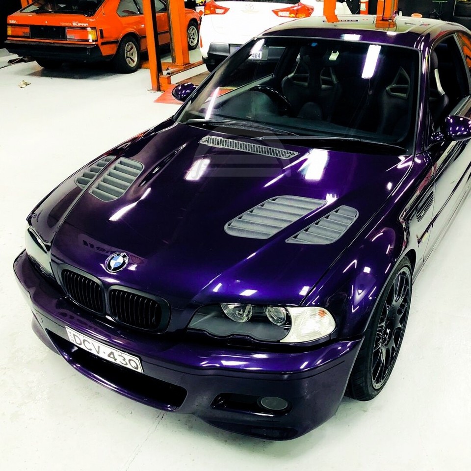 Hood Vents for BMW 3 e46 2001 - 2005 Bonnet Gills Vorsteiner style M3 ...