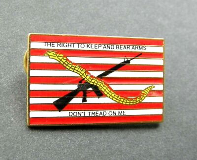 Don't Tread on Me 2nd Amendment Right Bear Arms Flag Lapel Pin inch ...