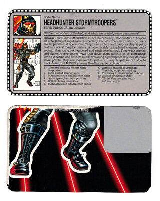 G.I. JOE ARAH Series 12 (1993) HEADHUNTER STORMTROOPER Original Vintage ...