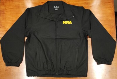 NEW! NRA National Rifle Association Black Jacket Windbreaker w/Eagle ...