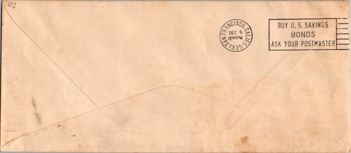 1935 USA PI MANILA Air Mail Clipper FFC First Fligh Cover To CA San ...