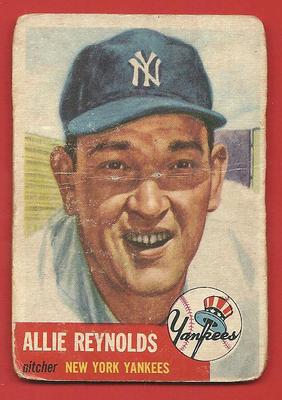 1953 TOPPS # 141 ALLIE REYNOLDS !! | eBay