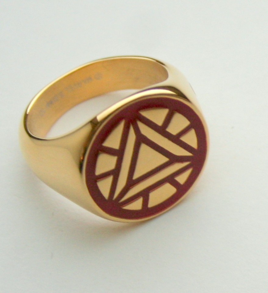 Marvel Comics Iron Man Avengers Arc Reactor Stainless Steel Ring New ...