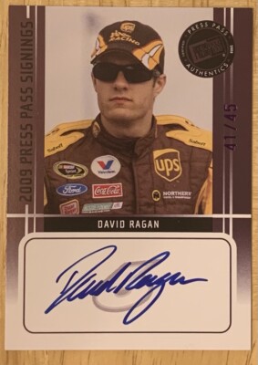 2009 NASCAR Press Pass Signings David Ragan Autograph On Card Auto SP # ...