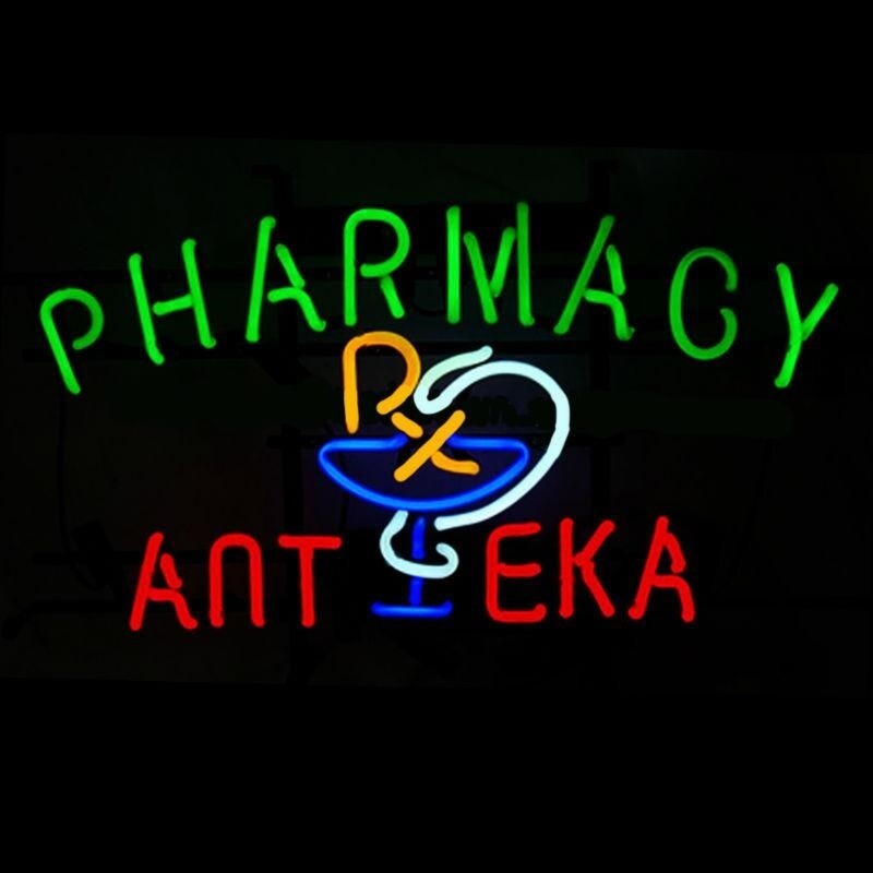 Pharmacy Anteka Rx 20"x16" Neon Sign Lamp Shop Store Business With ...