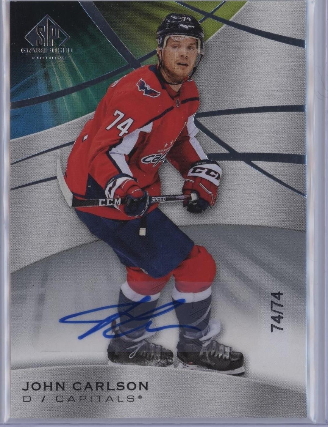 2019-20 Upper Deck SP Game Used - John Carlson #77 Uniform Number ...