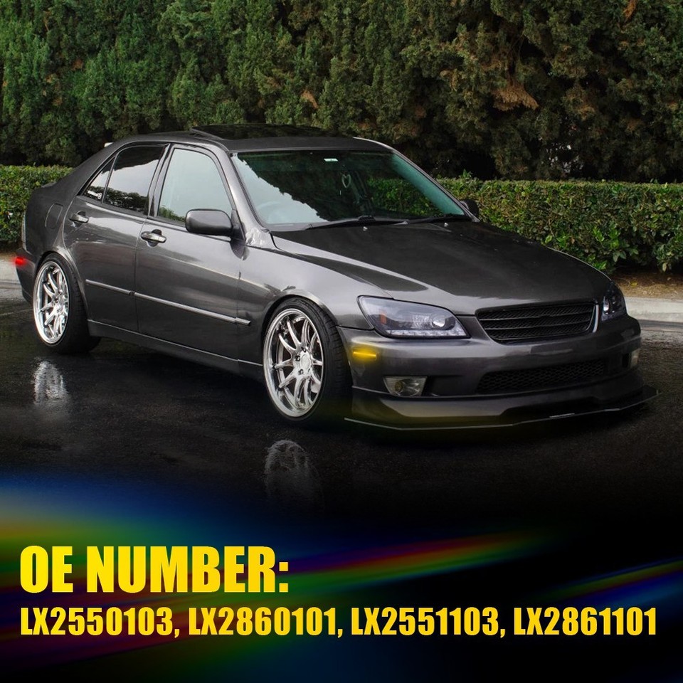 4X Smoked Front Amber Rear Red LEDs Side Marker Lights For 2000-2005 ...