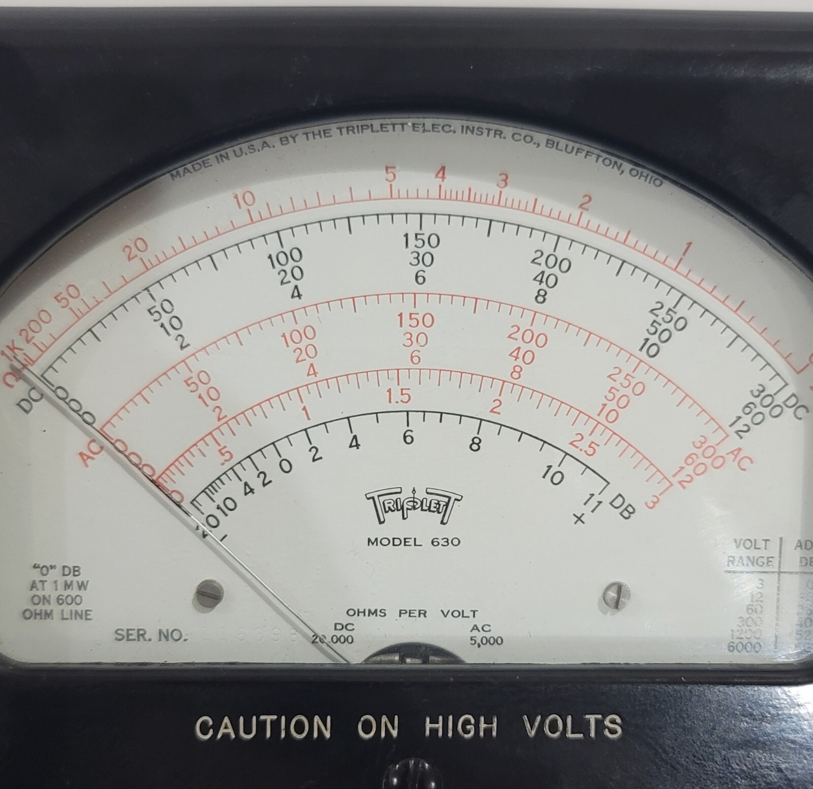 Vintage Triplett Model 630-PL Milliammeter Type 4 OHM meter | eBay