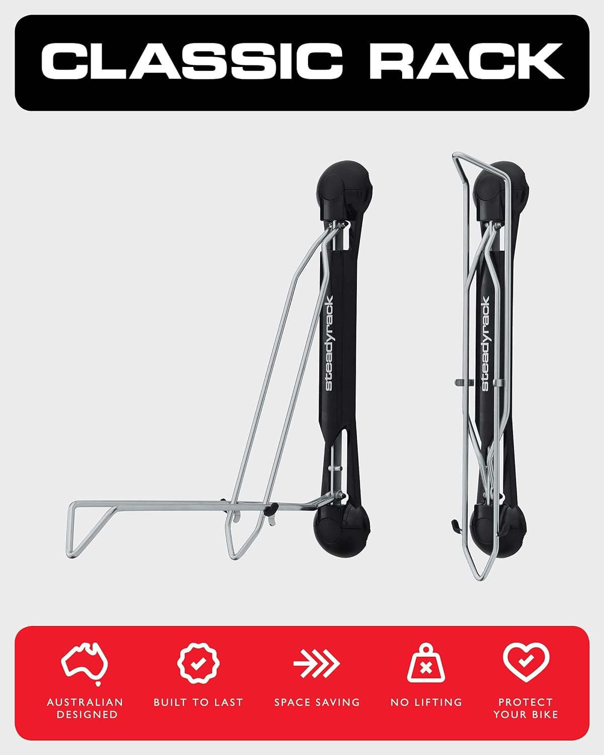 Bike Racks - Classic Rack - Wall Mounted Bike Rack Storage Solution for Your Hom | eBay