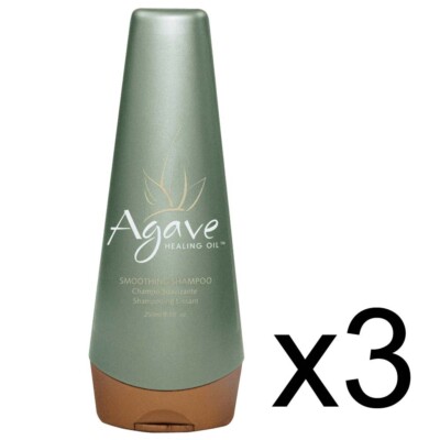 AGAVE HEALING OIL SMOOTHING FRIZZ HAIR SULFATE FREE SHAMPOO 8.5 oz 3 ...