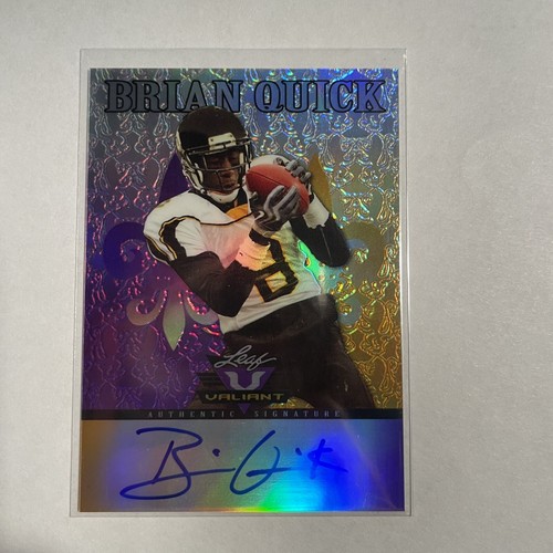 2012 Ultimate Leaf Draft Valiant /25 Brian Quick #BQ1 Rookie Auto RC ...