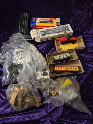 BACHMANN ELECTRIC HO SCALE MODEL TRAINS VINTAGE 4 CAR LOT + PARTS + 12 ...