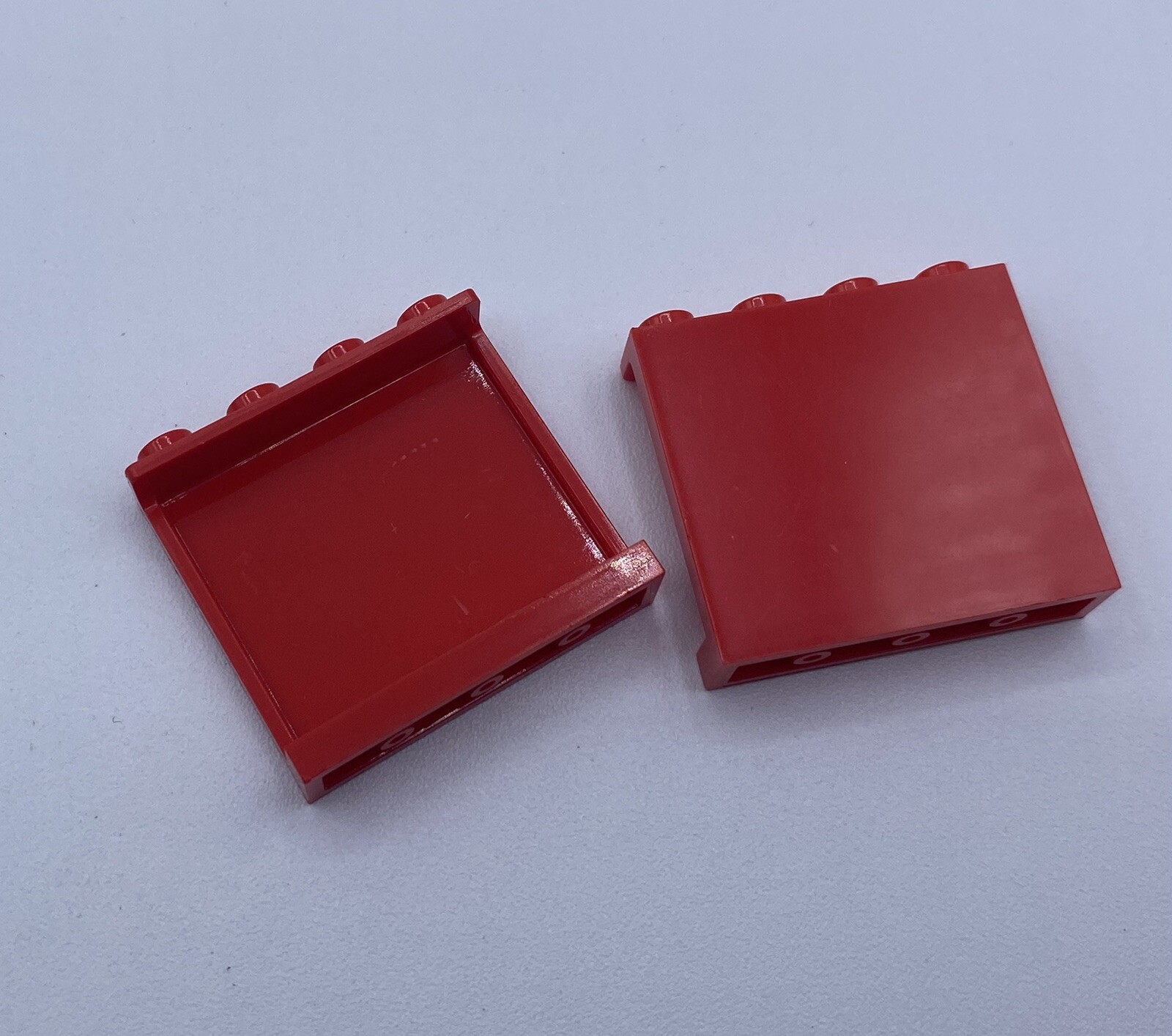 Lego Parts x (2) Red Panel 1 x 4 x 3 w Side Supports - Hollow Studs ...