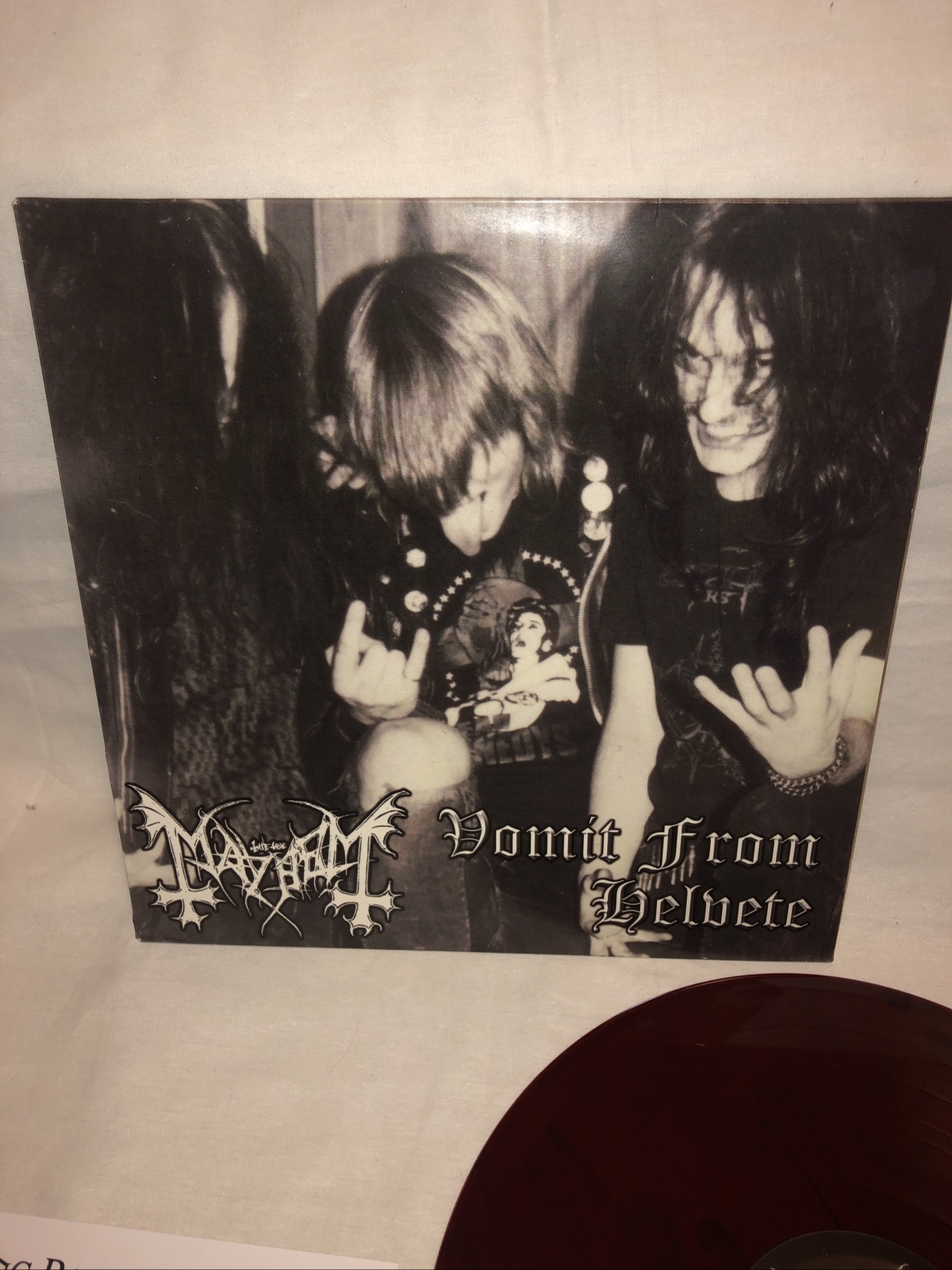 Mayhem Vomit From Helvete Red Vinyl Lp Black Metal Certificate 2008 / ...