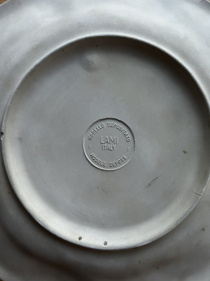 Vintage Lami Italy collectors decorate Melamine plate. Pheasant Image ...