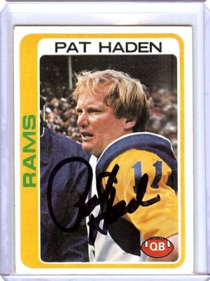 Pat Haden 1978 Topps Hand Signed Autograph Rams #346 JSA AK83897 | eBay