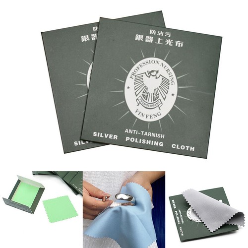 10PCS Silver Polishing Cloth Cleaner Jewelry Cleaning Cloth Anti ...
