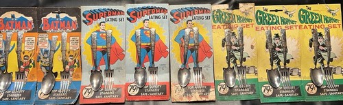 Superman/Batman/Green Hornet Fork & Spoon Set 1966 Imperial Knife Co ...
