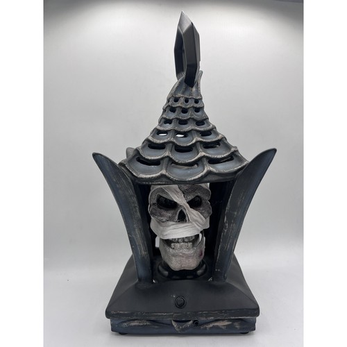 Gemmy Hanging Skeleton Lantern Skull Animated Light Up Laughing ...