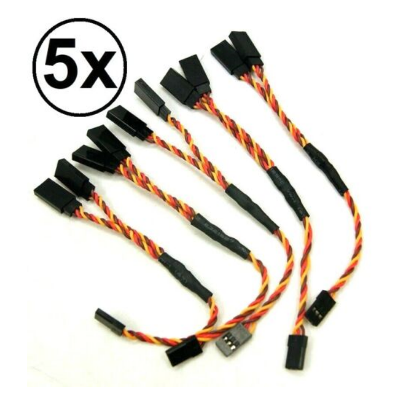 5Pcs/Set 3Pin RC Servo Splitter Cable 1 Male to 2 Female For JR For ...