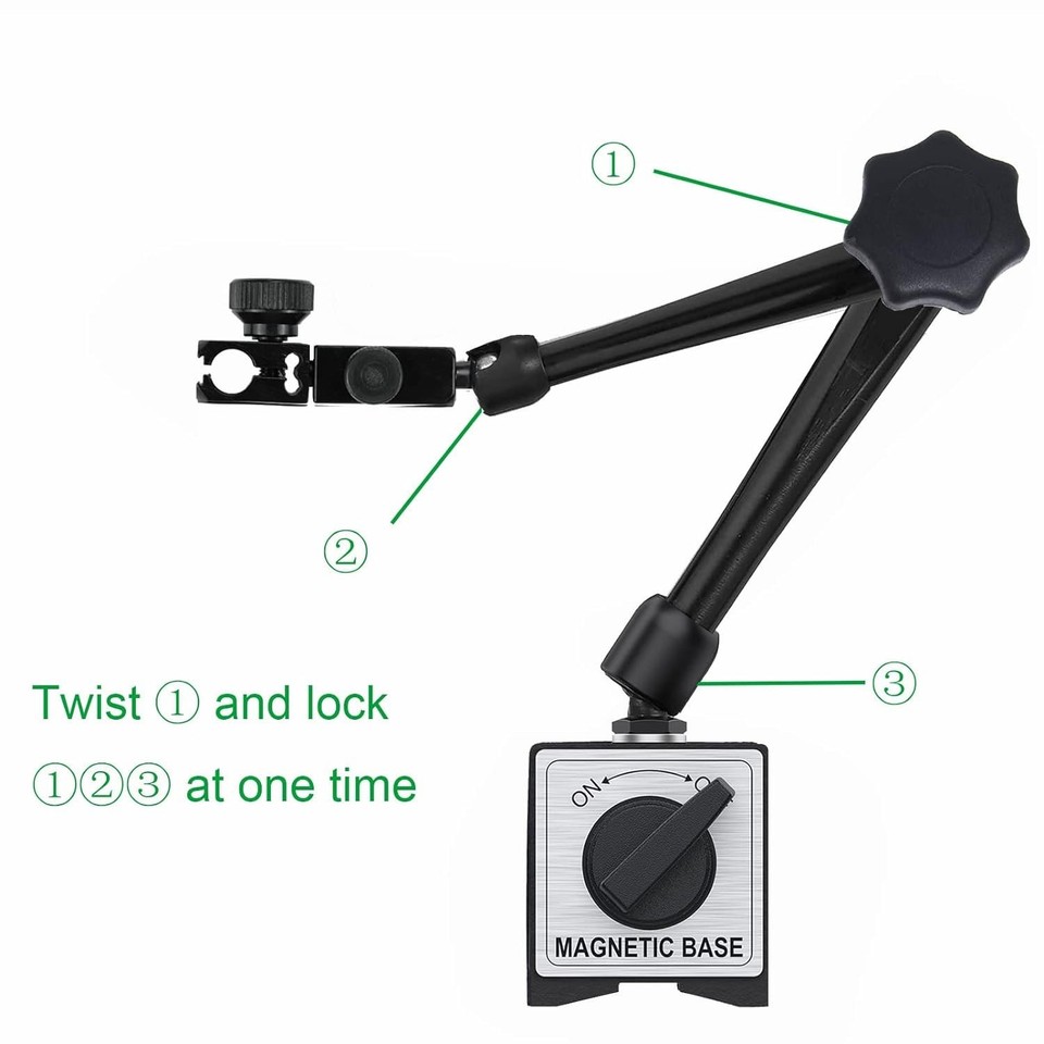 Magnetic Base Stand 176 lbs Max Pull for Dial Indicator (Black) | eBay UK