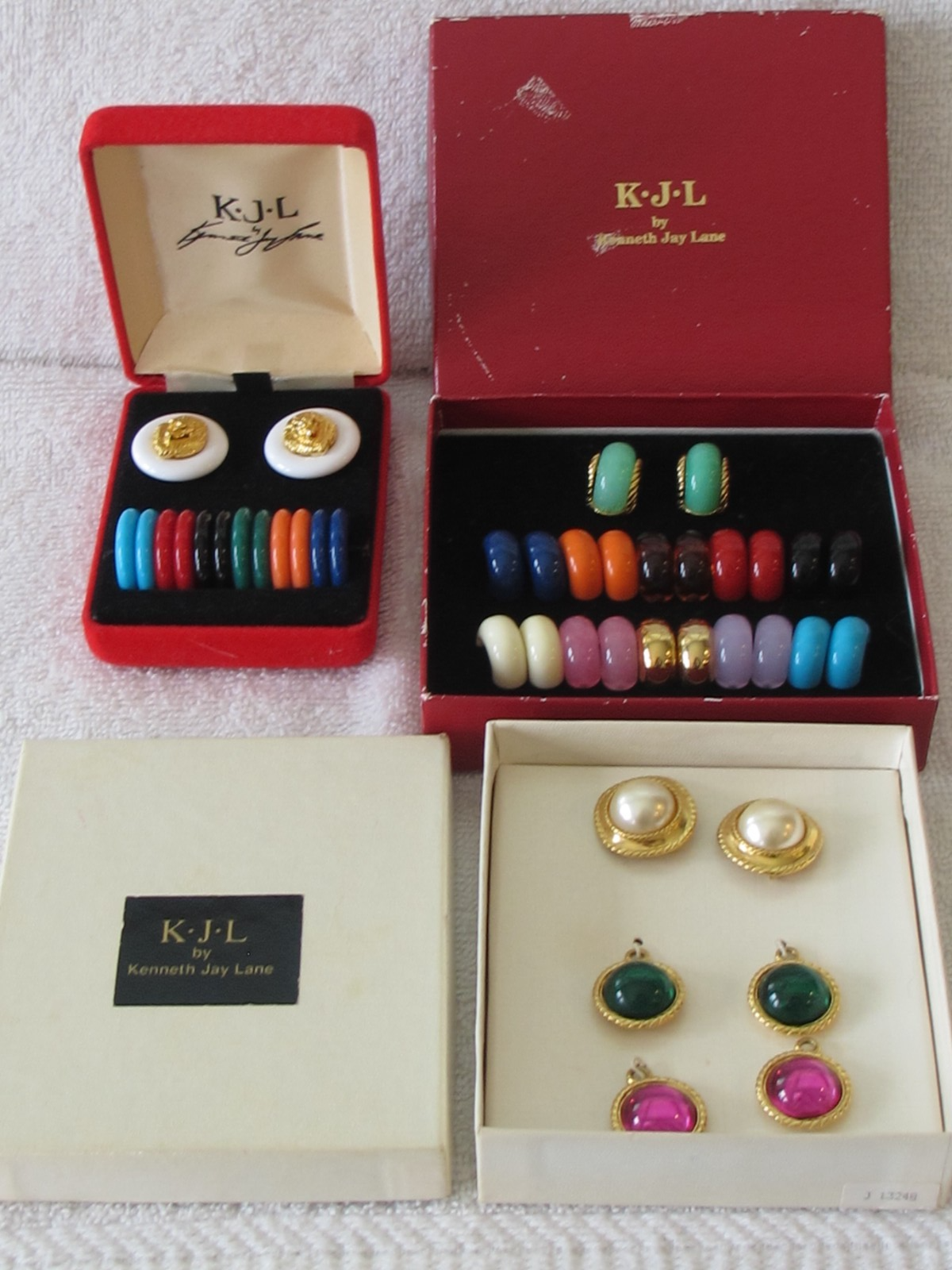 Vintage KJL KENNETH JAY LANE Interchangeable Hoop & Lion Head Earring ...