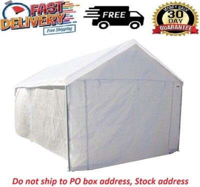 Canopy 10' x 20' Rectangle Domain Carport Enclosure Kit Car Shelter ...