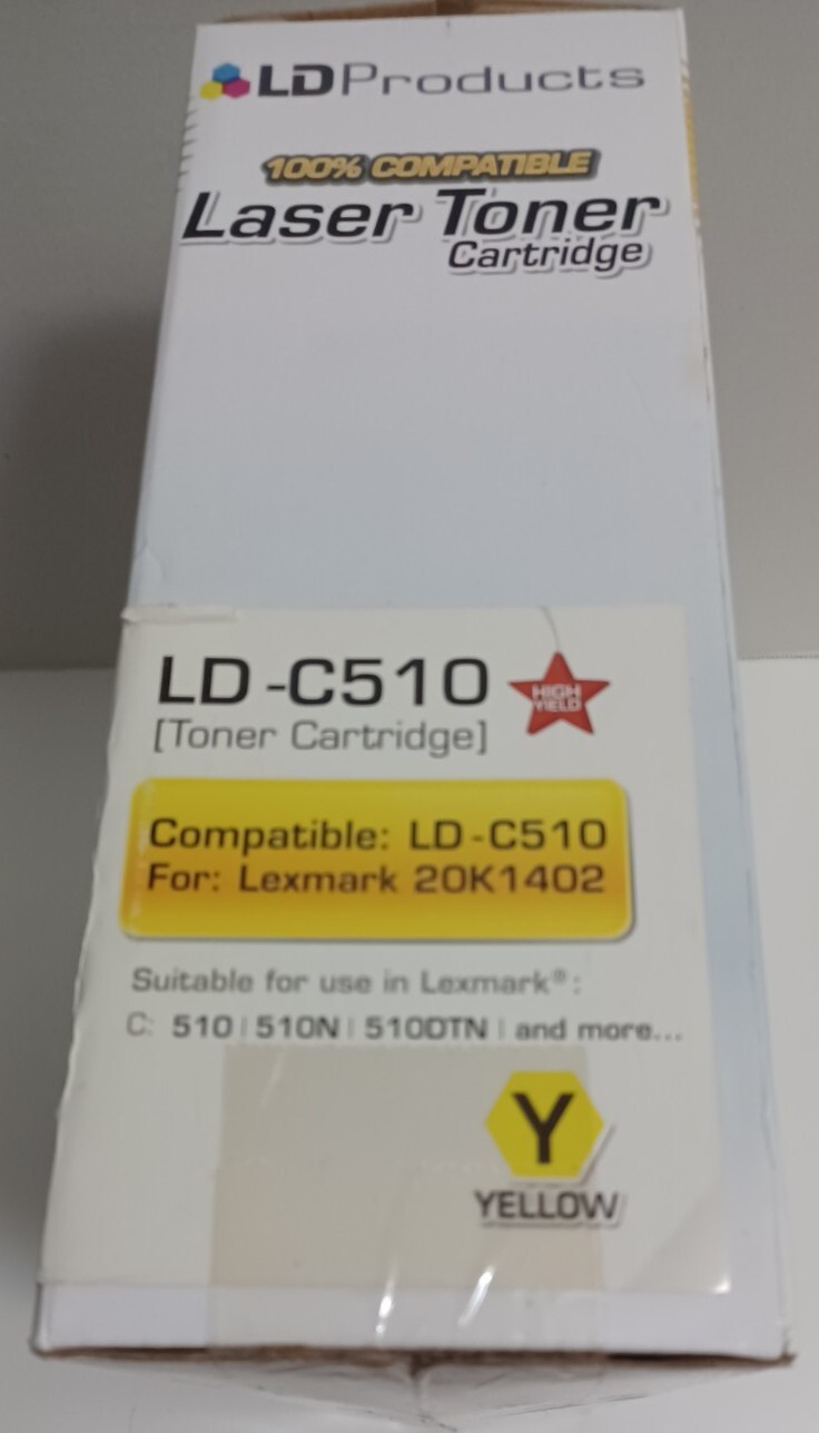 NIB LD Laser Toner Cartridge LD-C510 YELLOW Compatible for Lexmark ...